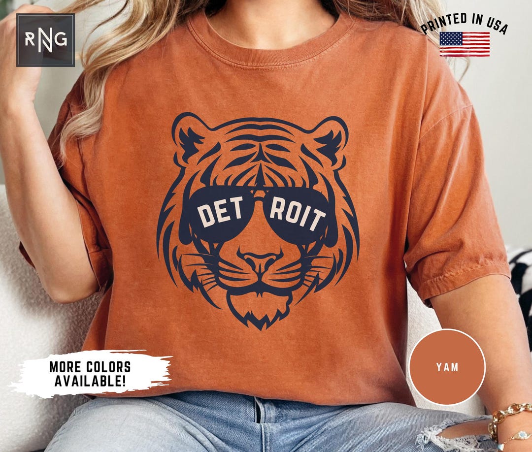 Detroit Baseball Shirt, Tiger Baseball Tshirt, Retro Detroit Apparel ...