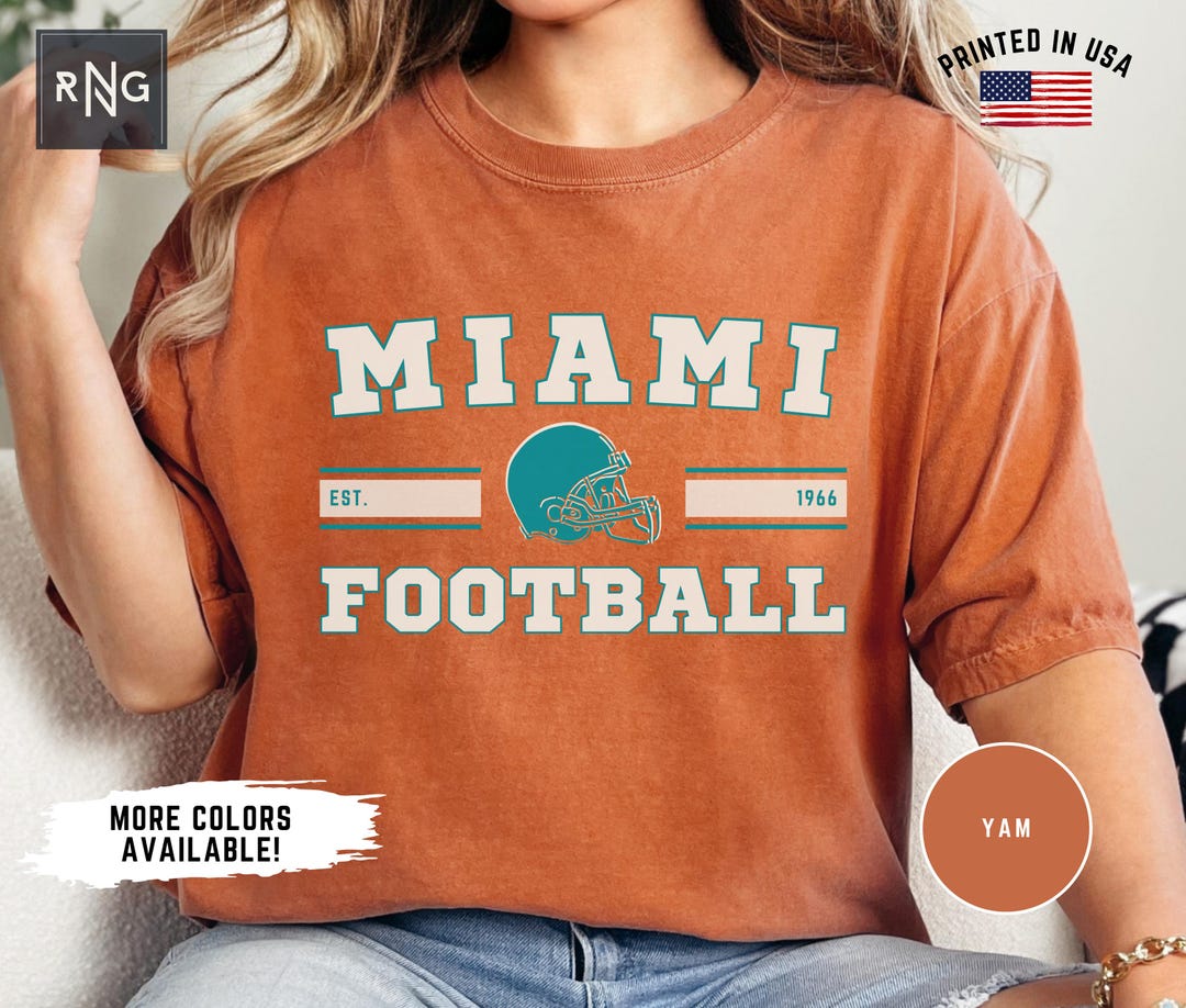 Miami Football Shirt, Dolphin Football Gameday Shirt, Miami Football ...