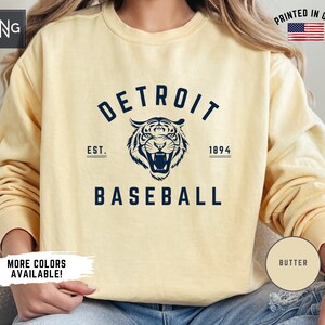 Detroit Baseball Shirt, Retro Tiger Baseball Sweatshirt, Tiger Baseball ...