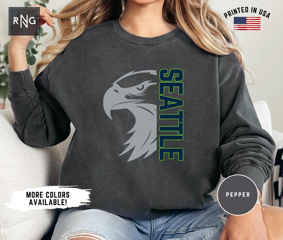 Seattle Football Sweatshirt, Seahawk Football Gameday Sweatshirt ...