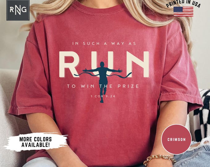 Run the Race Tshirt, Christian Runner Shirt, Runner Shirt, Faith ...