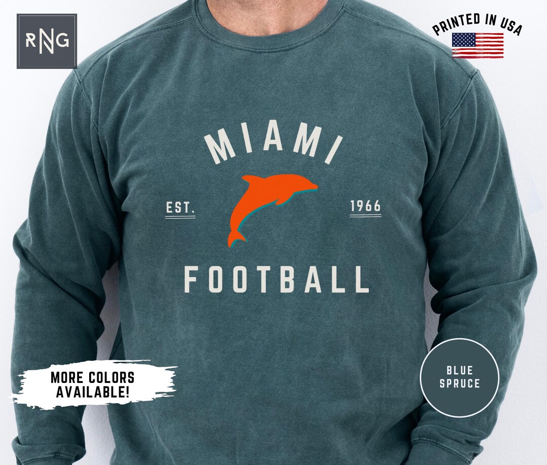 Miami Football Shirt, Dolphin Football Gameday Sweatshirt, Miami ...