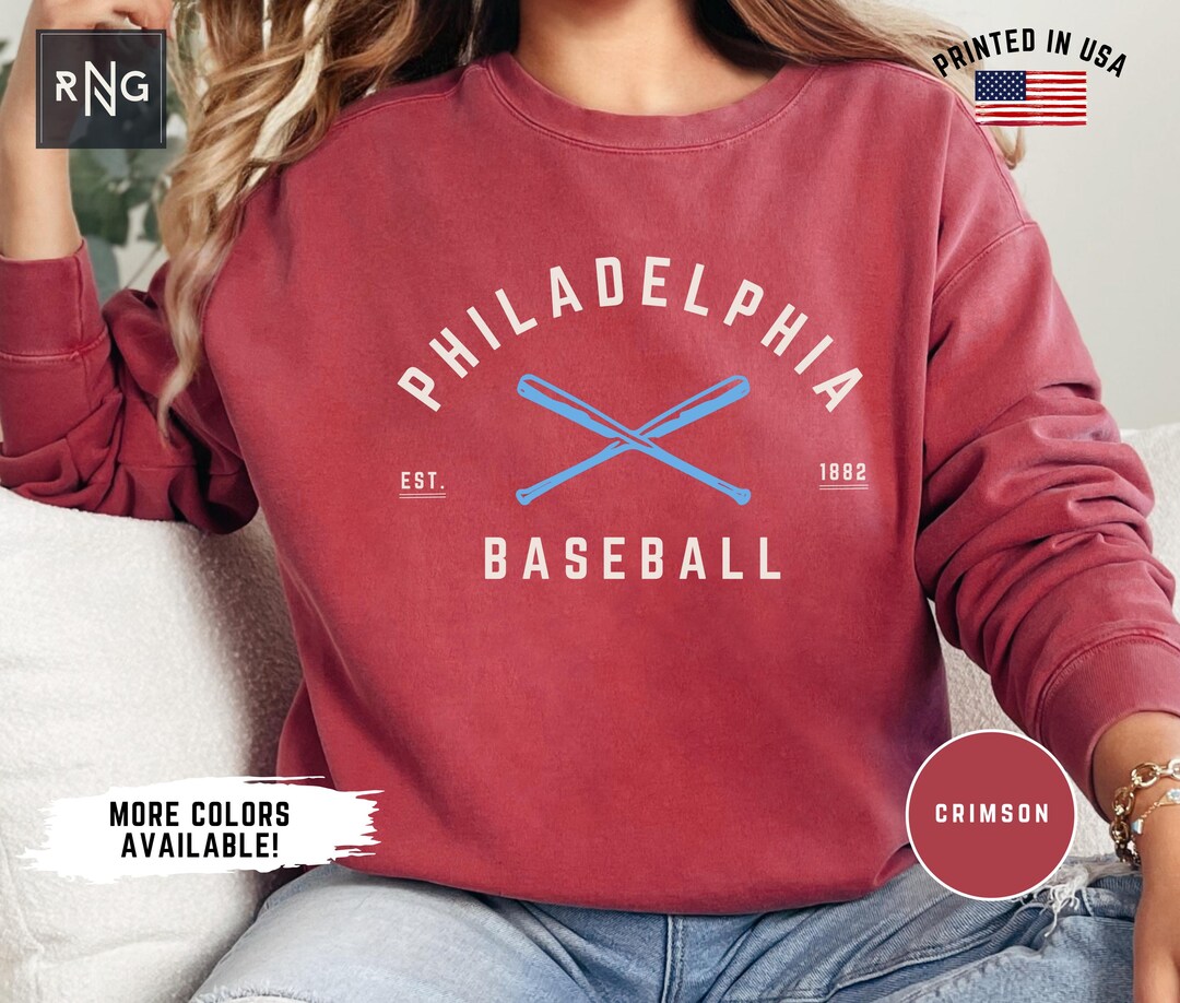 Philadelphia Baseball Fan Sweatshirt, Retro Philly Baseball Sweatshirt ...