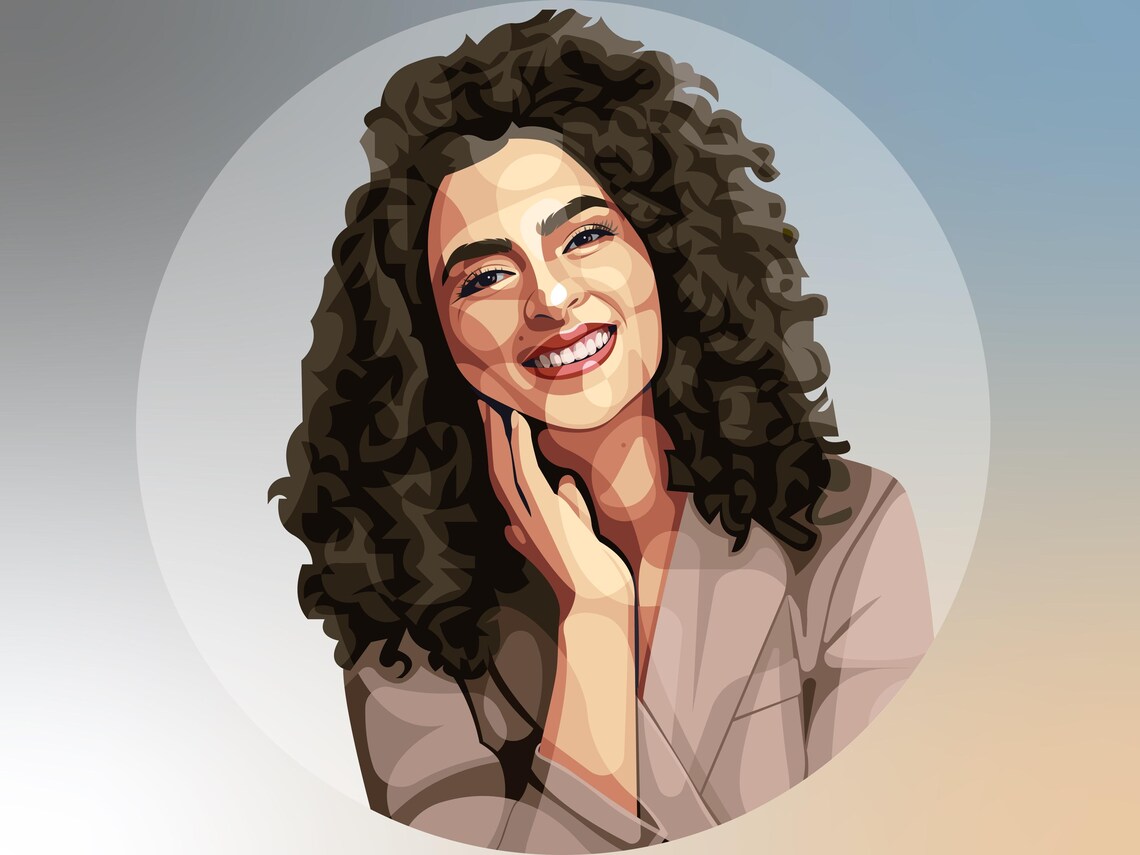 Custom Corporate Headshot Avatar Linkdln Profile Portrait Illustration ...