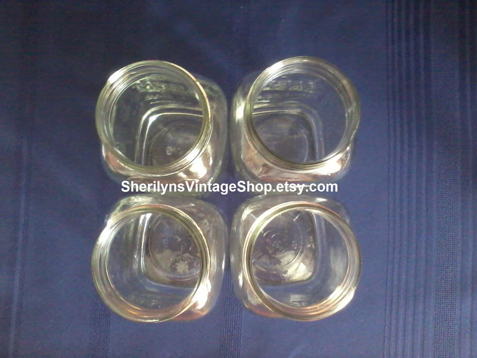 Vintage Square Mason Jars, 1 Quart, Made in Canada, Set of 4, 1960s ...