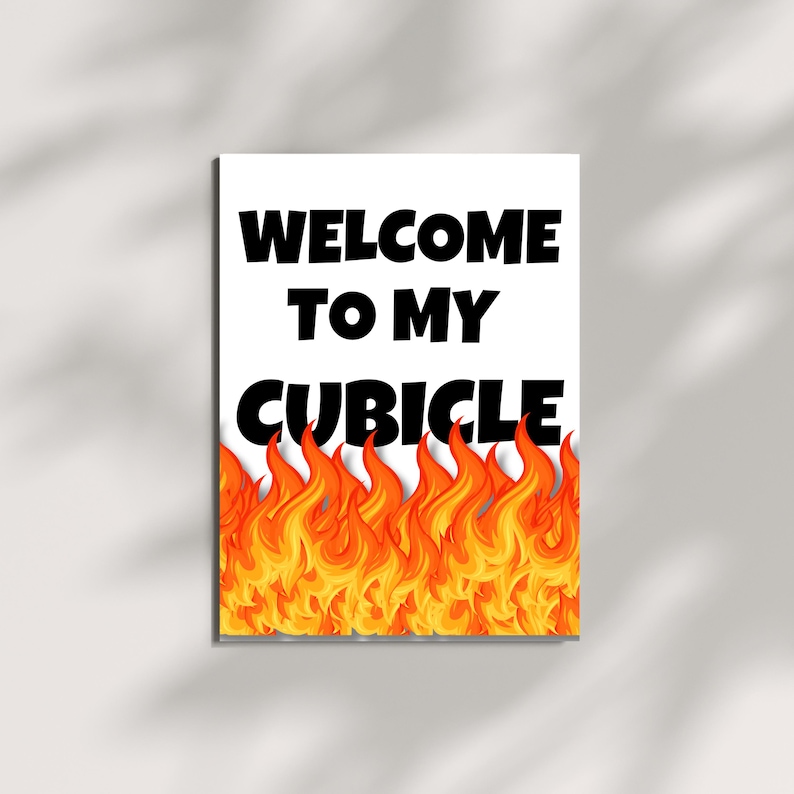 Funny Welcome to My Cubicle Sign Cubicle Decor Cubicle Decor Ideas Office Cubicle Decorations ...