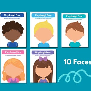 Toddler Emotion Learning Playdough Mat, Interactive Facemat for ...