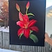 Lilly Flower Hand Painted Acrylic Portrait - Etsy