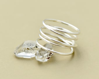 Infinity Spiral Ring Sterling Silver Wrap Ring Wrapped - Etsy