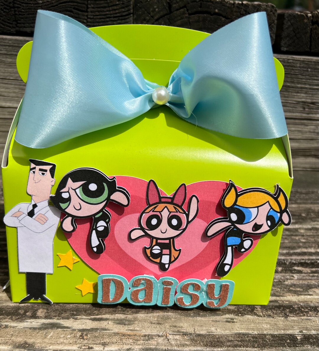 Power Puff Girl Treat Box/ Kids Treat Box/ Powerpuff Girl Party Favor ...