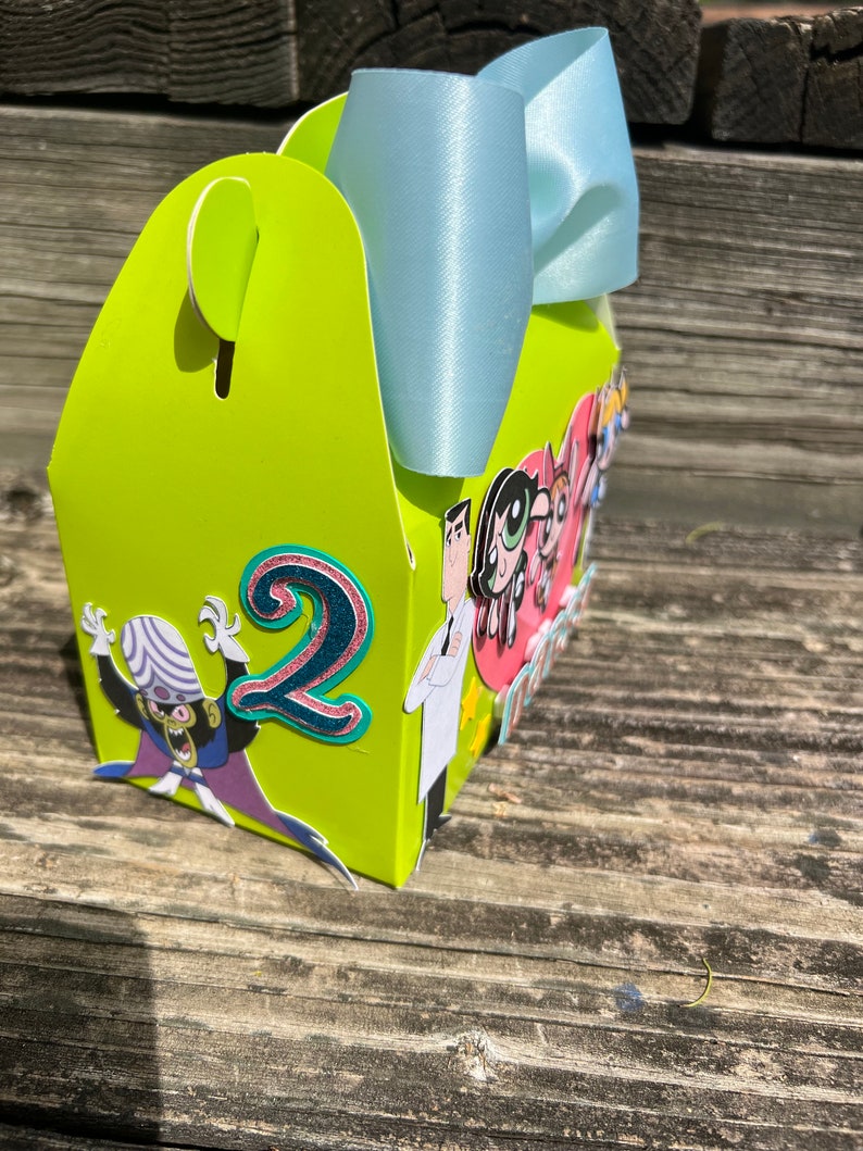 Power Puff Girl Treat Box/ Kids Treat Box/ Powerpuff Girl Party Favor ...