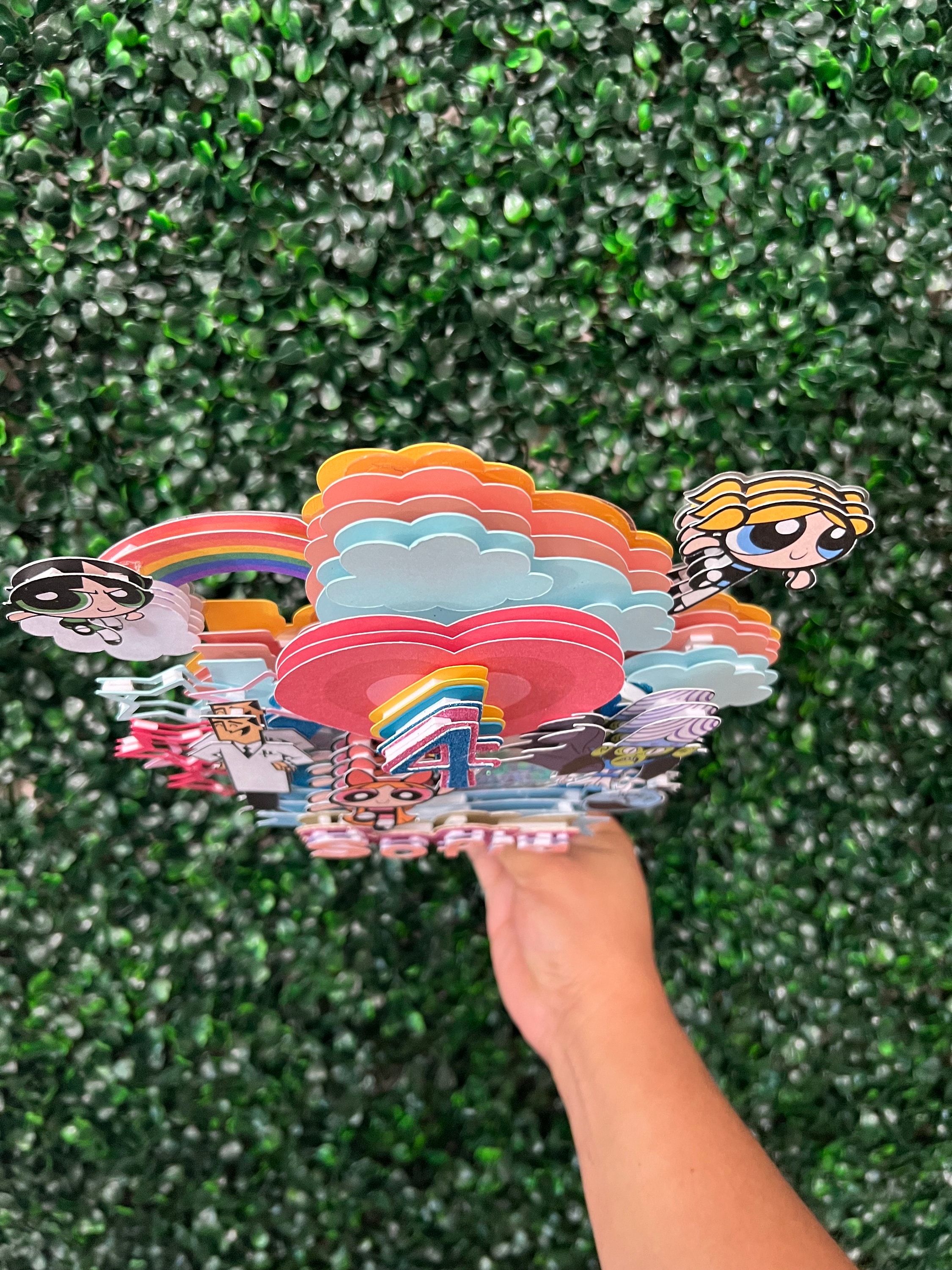 Powerpuff Girl Cake Topper-powerpuff Girl Theme Party-powerpuff Girl 3D ...