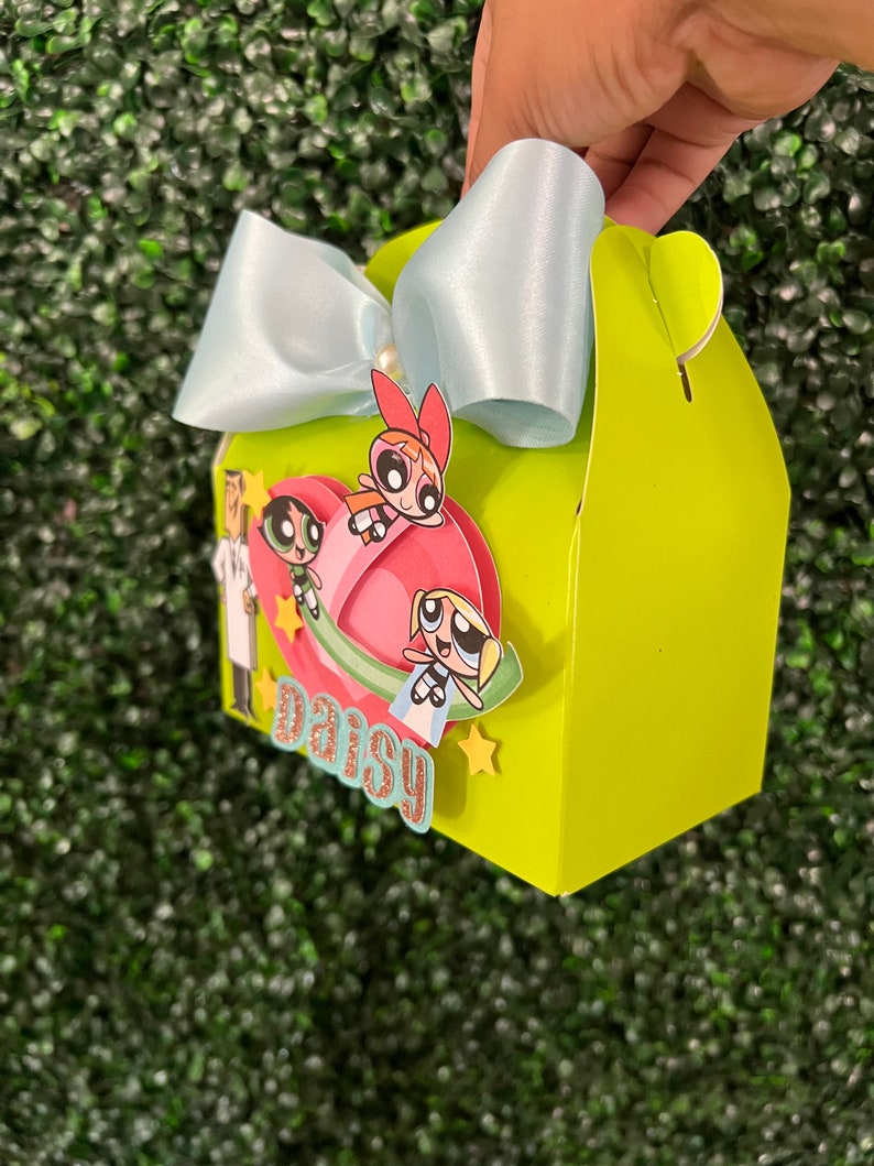 Power Puff Girl Treat Box/ Kids Treat Box/ Powerpuff Girl Party Favor ...