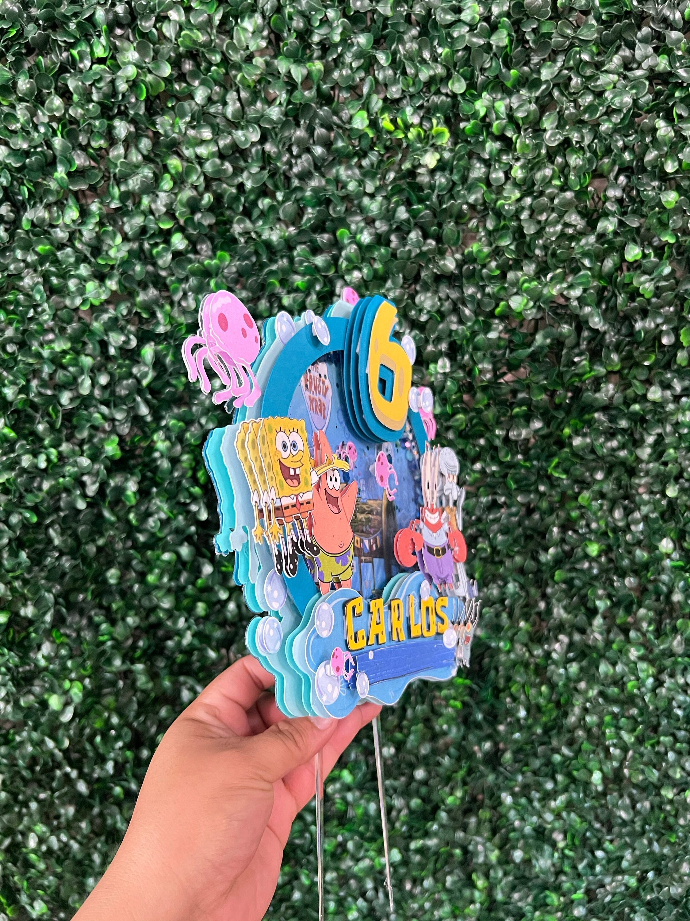 Spongebob Cake Topper Shaker/ Spongebob Kids Party/ Spongebob Party ...