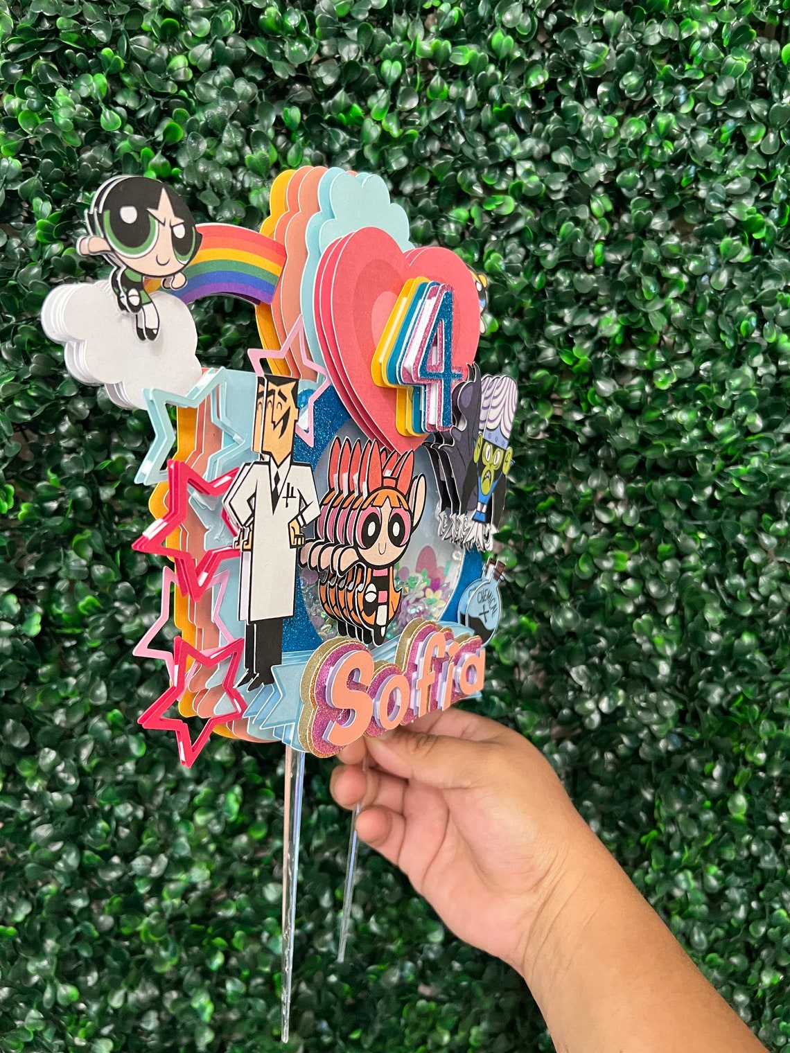 Powerpuff Girl Cake Topper-powerpuff Girl Theme Party-powerpuff Girl 3D ...