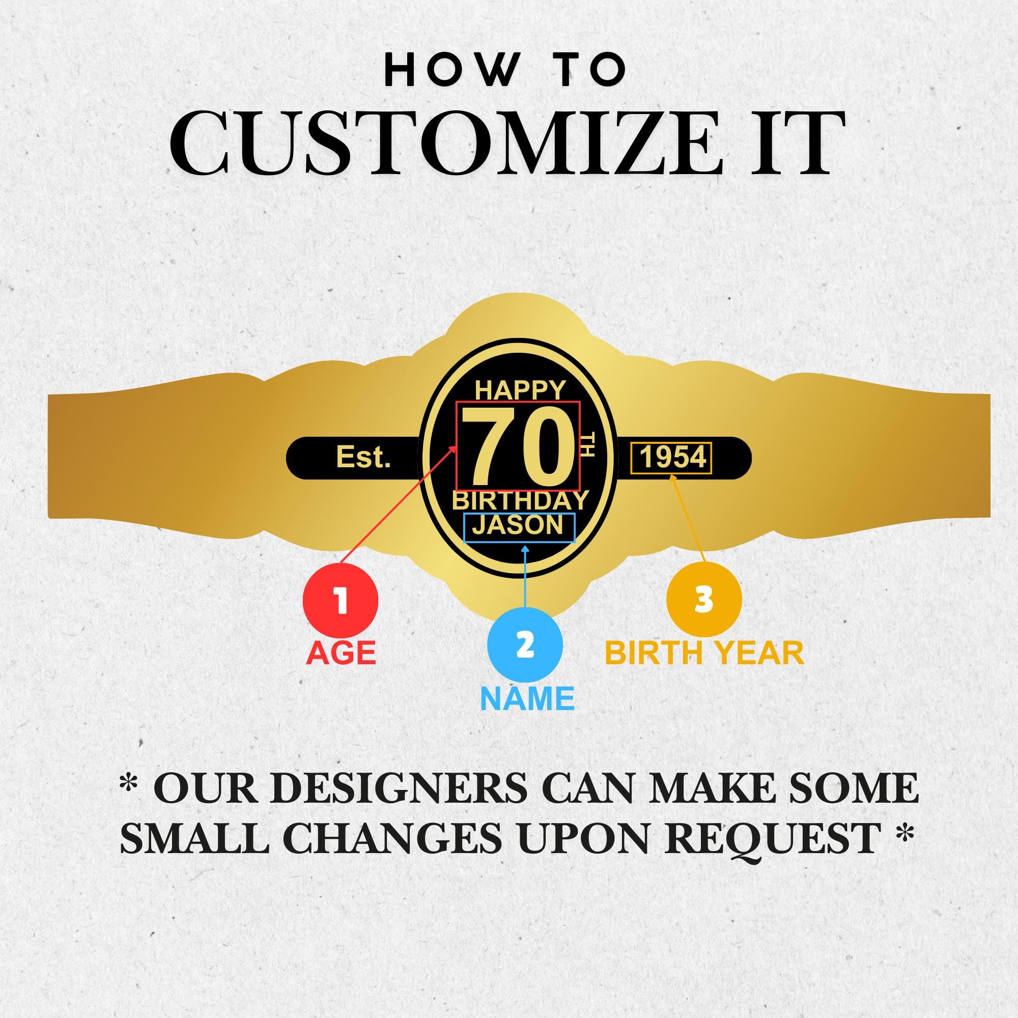 Gold Foil Personalized Birthday Cigar Labels, Personalized Cigar Bands ...