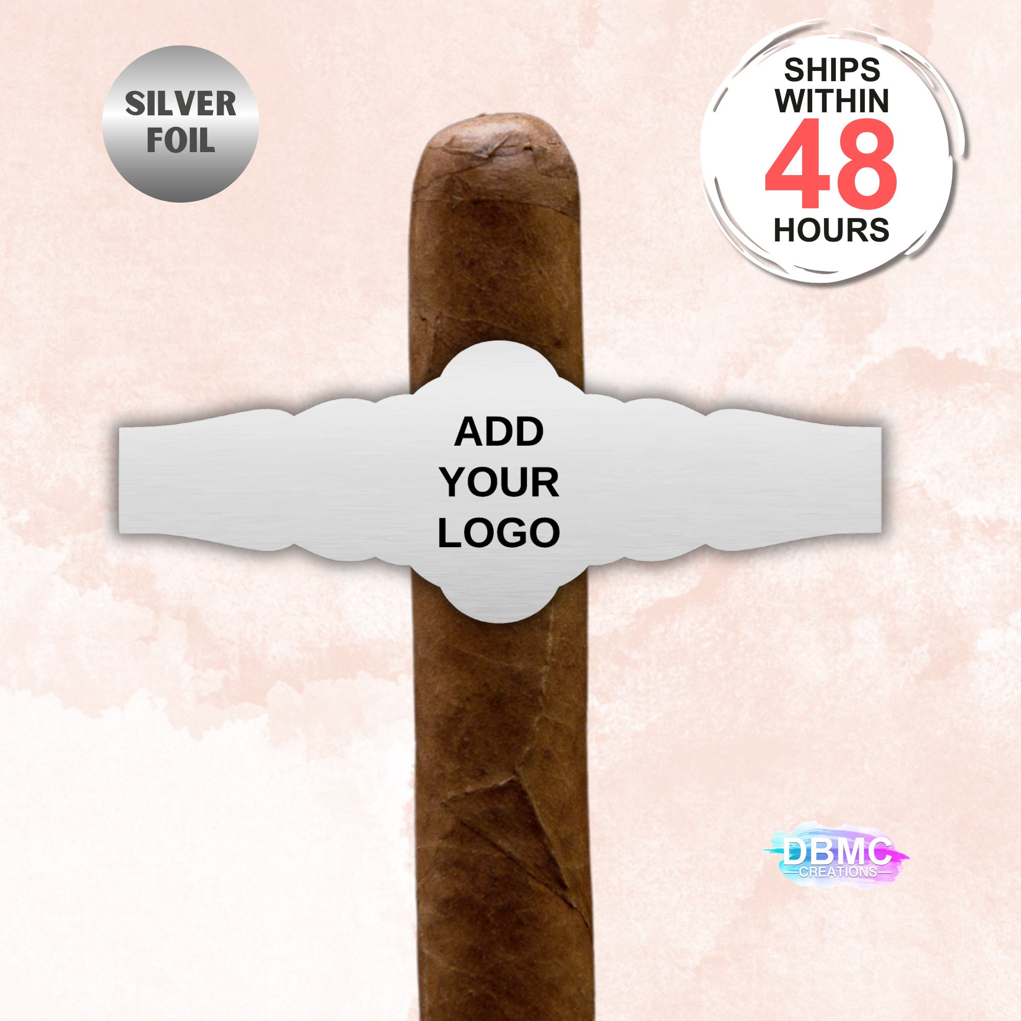 Custom Silver Foil Cigar Labels, Personalized Cigar Bands, Party Cigar ...
