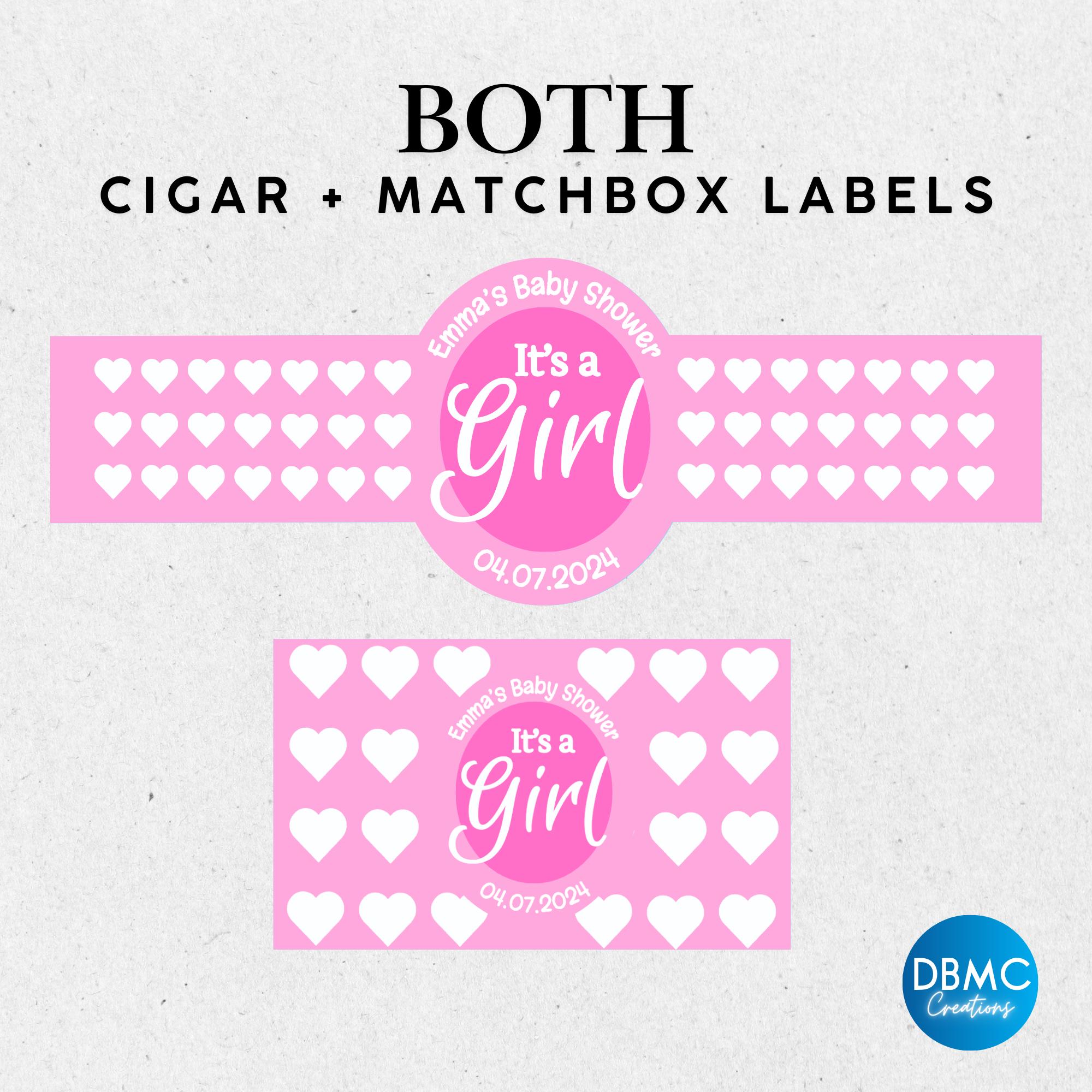 Baby Shower Cigar Labels, Gender Reveal Cigar Labels, Personalized ...