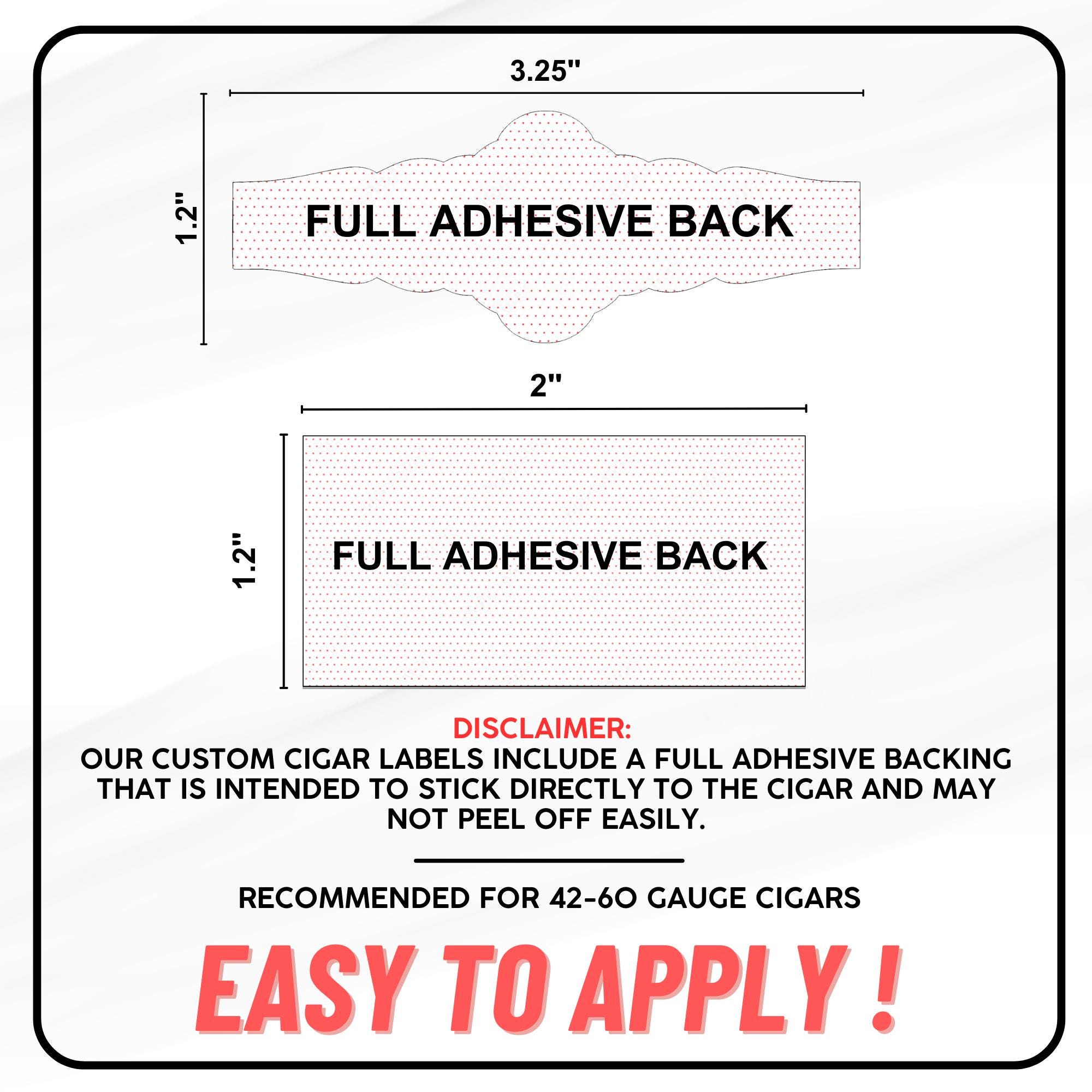 Custom Silver Foil Cigar Labels, Personalized Cigar Bands, Party Cigar ...