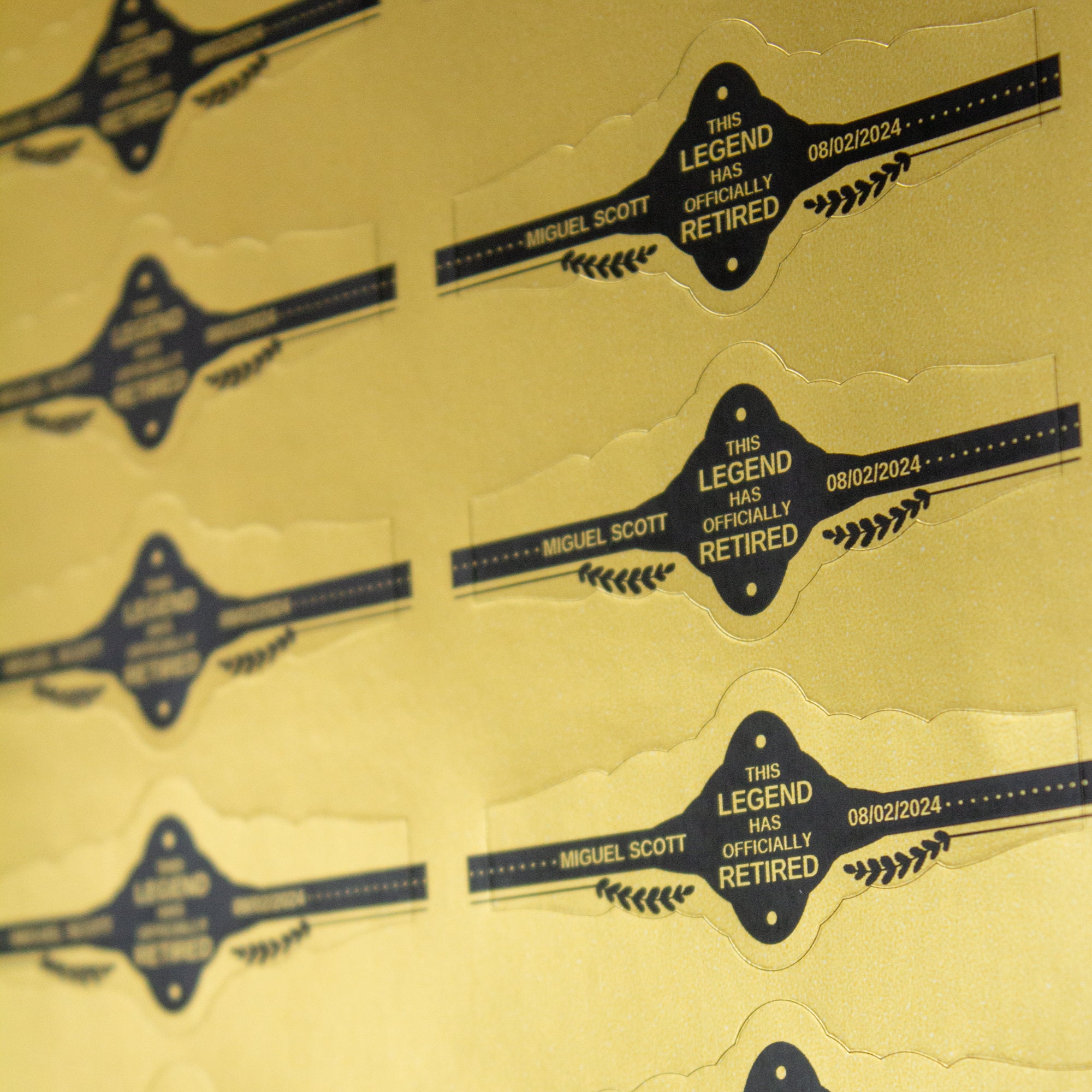 Gold Foil Custom Retirement Cigar Labels, Custom Cigar Bands, Cigar ...