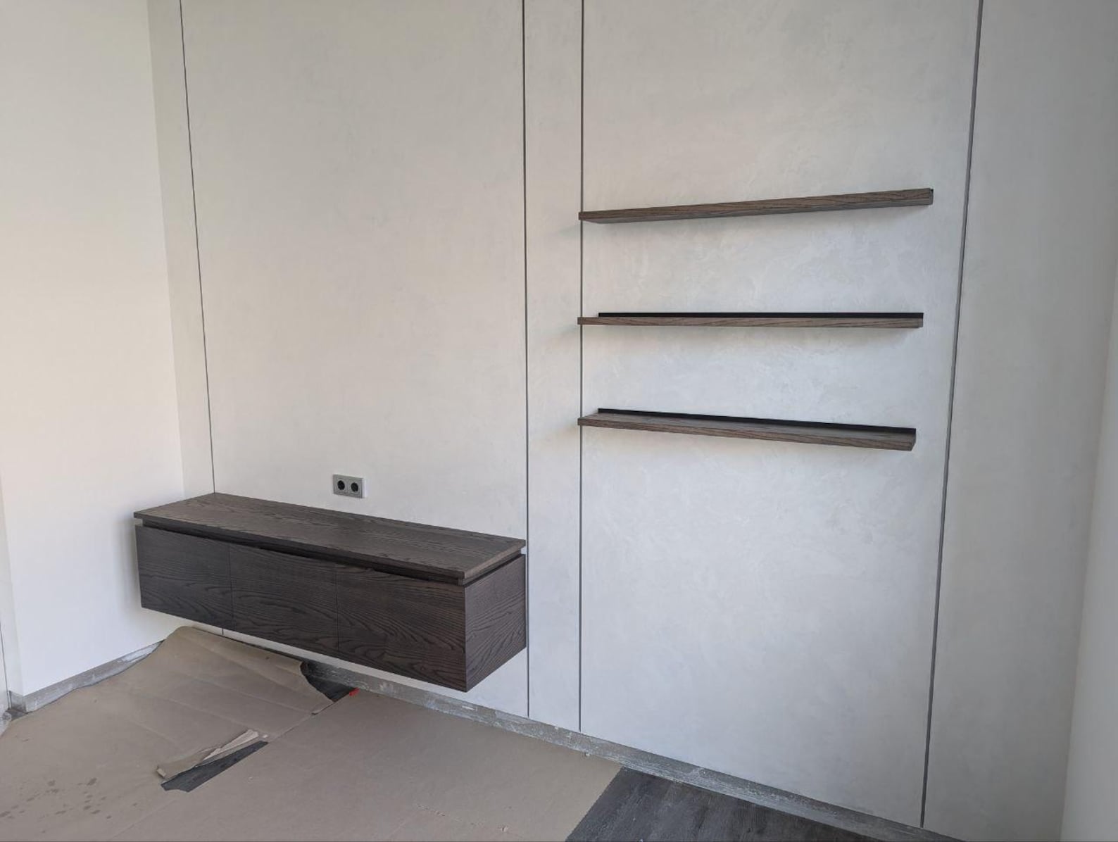 Floating Wall Shelves With LED, Modern Lighted Bookshelf, Minimalist ...