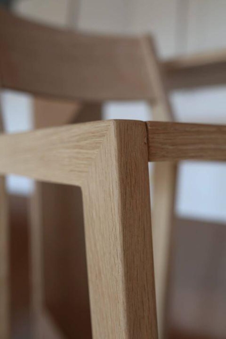Handcrafted Wooden Bar Stool, Modern Bar Chair, Minimalist High Stool ...