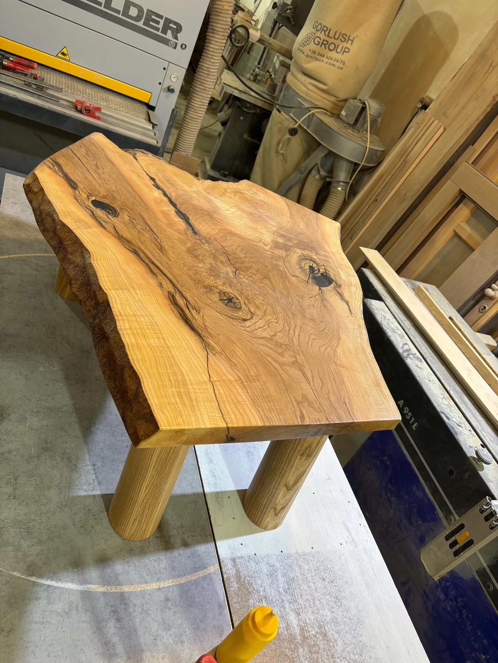 Live Edge Wooden Side Table, Rustic Handmade Accent Table, Solid Wood ...