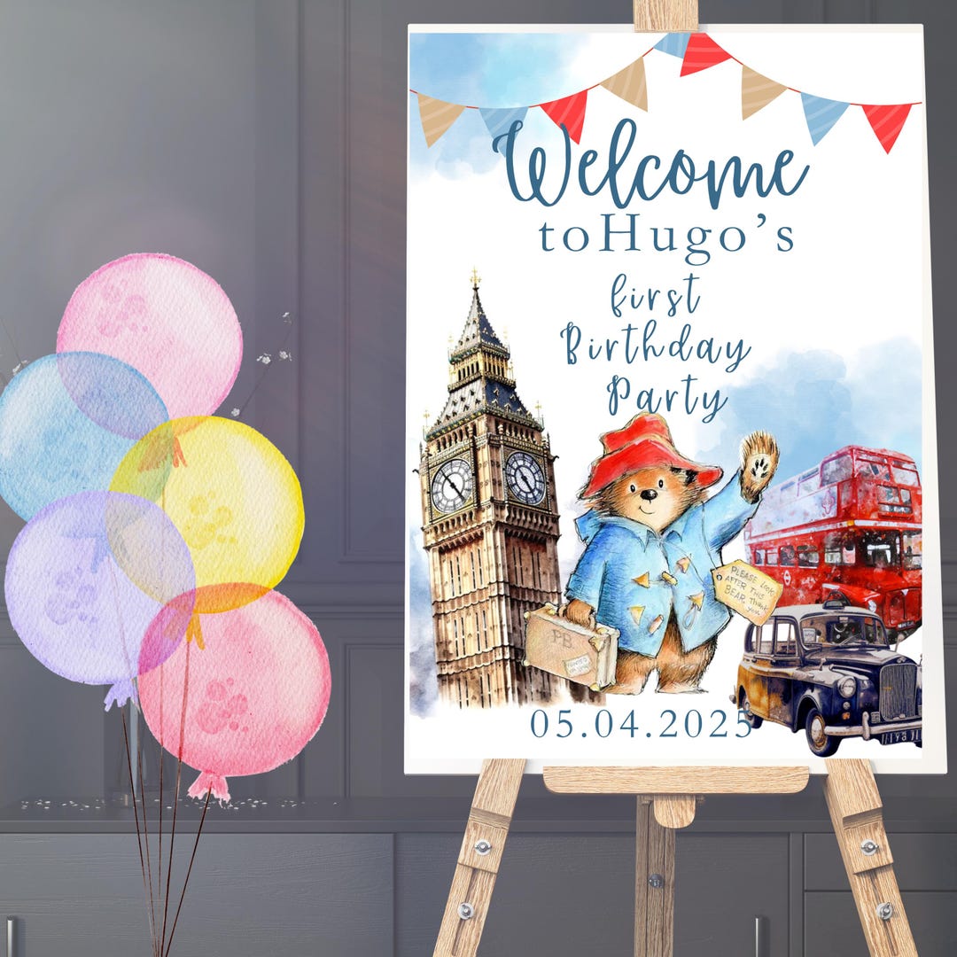 Paddington Bear Welcome Poster London Edition - Etsy