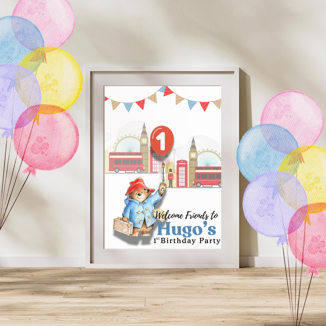 Paddington Birthday Welcome Poster Double London - Etsy