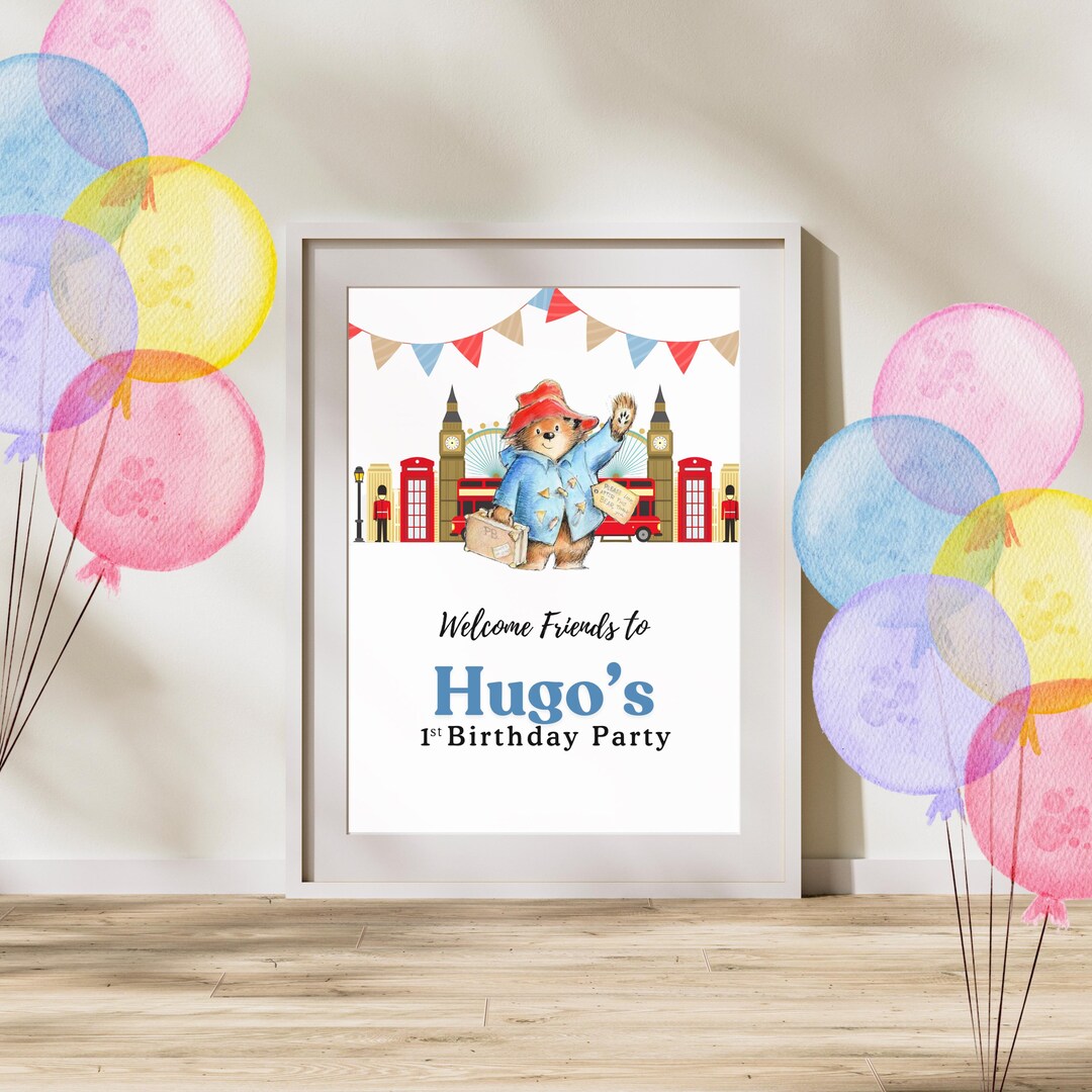 Paddington Bear Welcome Poster Paddington in Front of London - Etsy