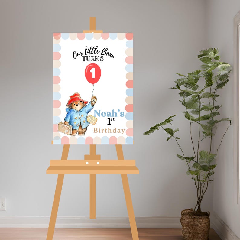 Paddington Bear Welcome Poster Customisable - Etsy