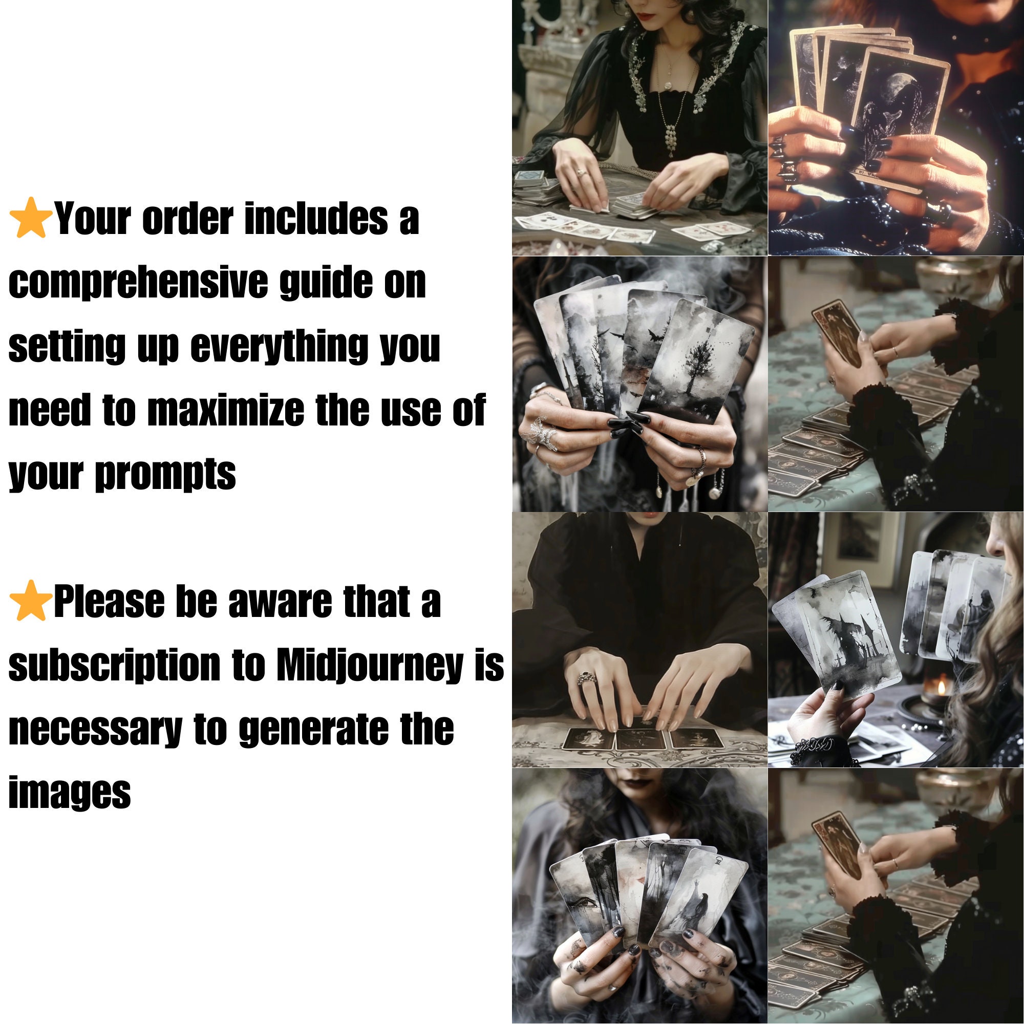 Ai Art Prompt Tarot Cards Midjourney Ai Prompt for Making Photo Taro ...