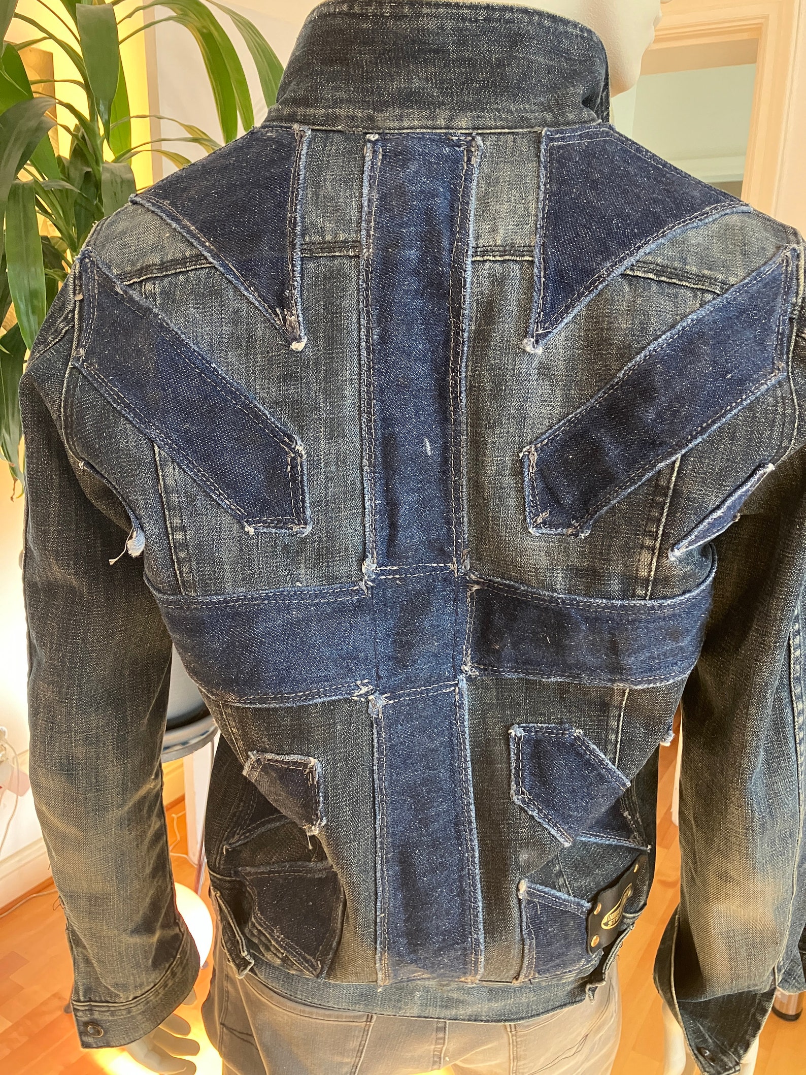 Custom Union Jack Denim Jacket by Thealejandro Robbie Williams Feel - Etsy