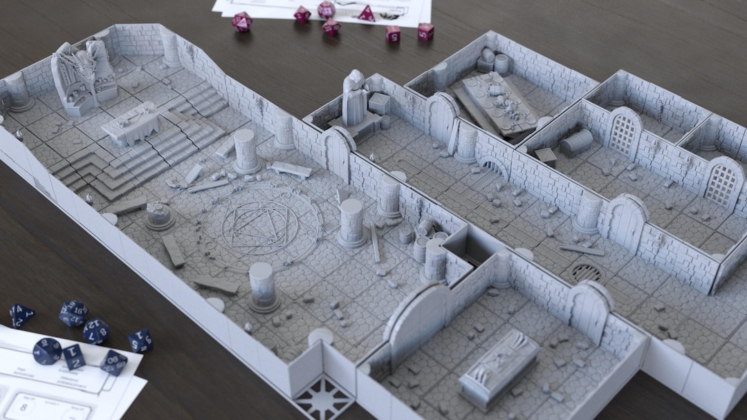 Modular Dungeon Tiles: Cultist Ceremony – 3D Print Files - Etsy