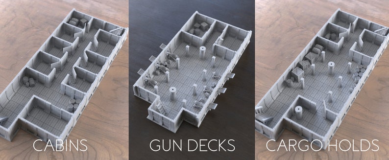 Modular Airship/sailing Ship Tiles - 3d Print Files - Etsy