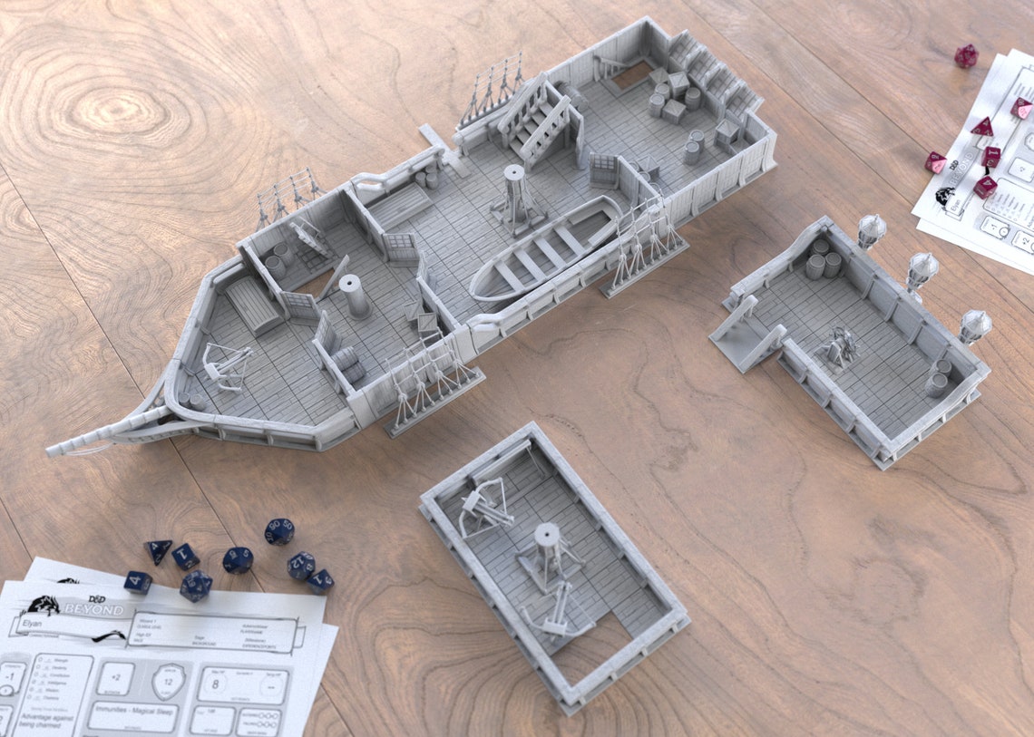 Modular Airship/sailing Ship Tiles - 3d Print Files - Etsy