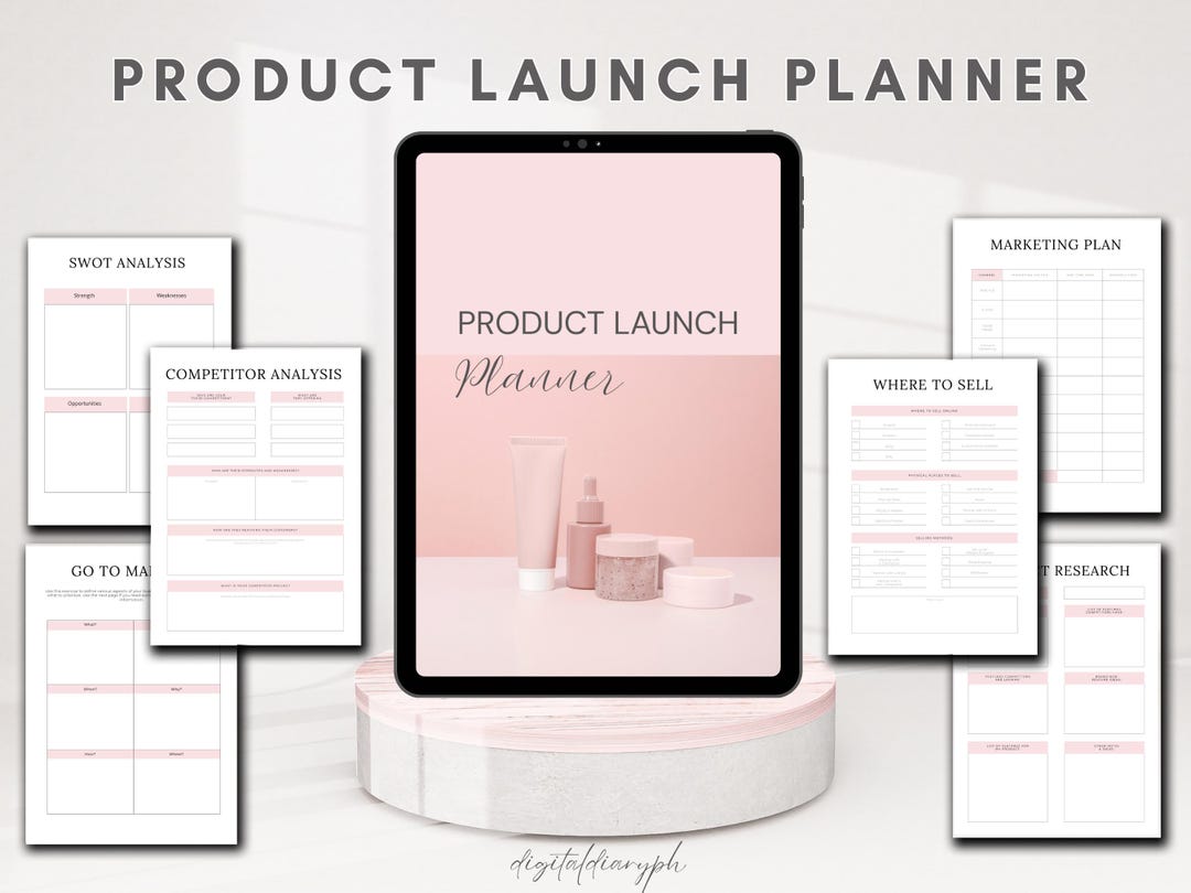 Product Launch Planner: Editable Canva Template Digital Download - Etsy