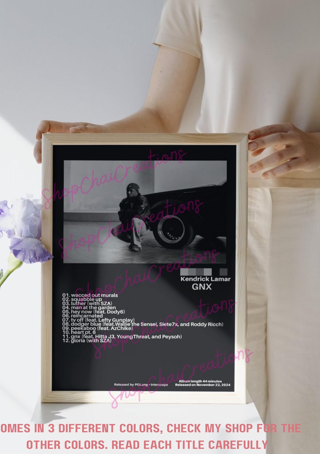 Kendrick Lamar GNX Digital Print Alternative Album Tracklist BLACK ...