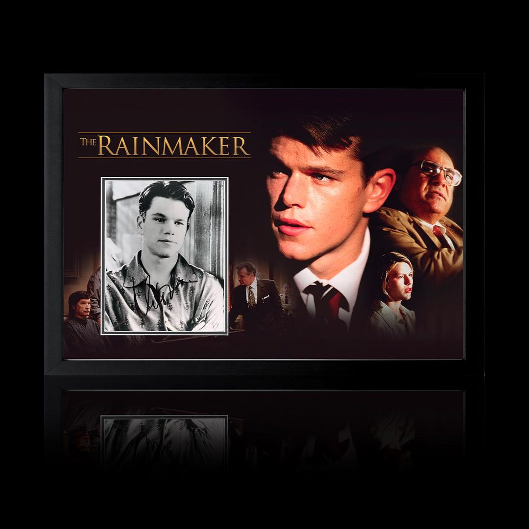 Matt Damon Signed the Rainmaker Iconic Frame ACOA - Etsy
