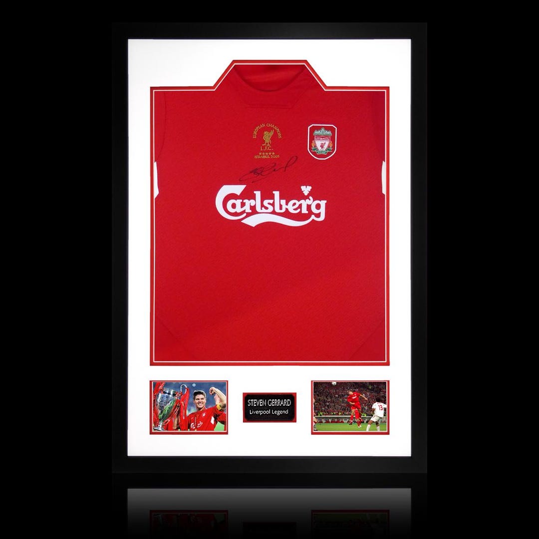 Steven Gerrard Signed 2005 Liverpool Shirt Premium Frame - Etsy