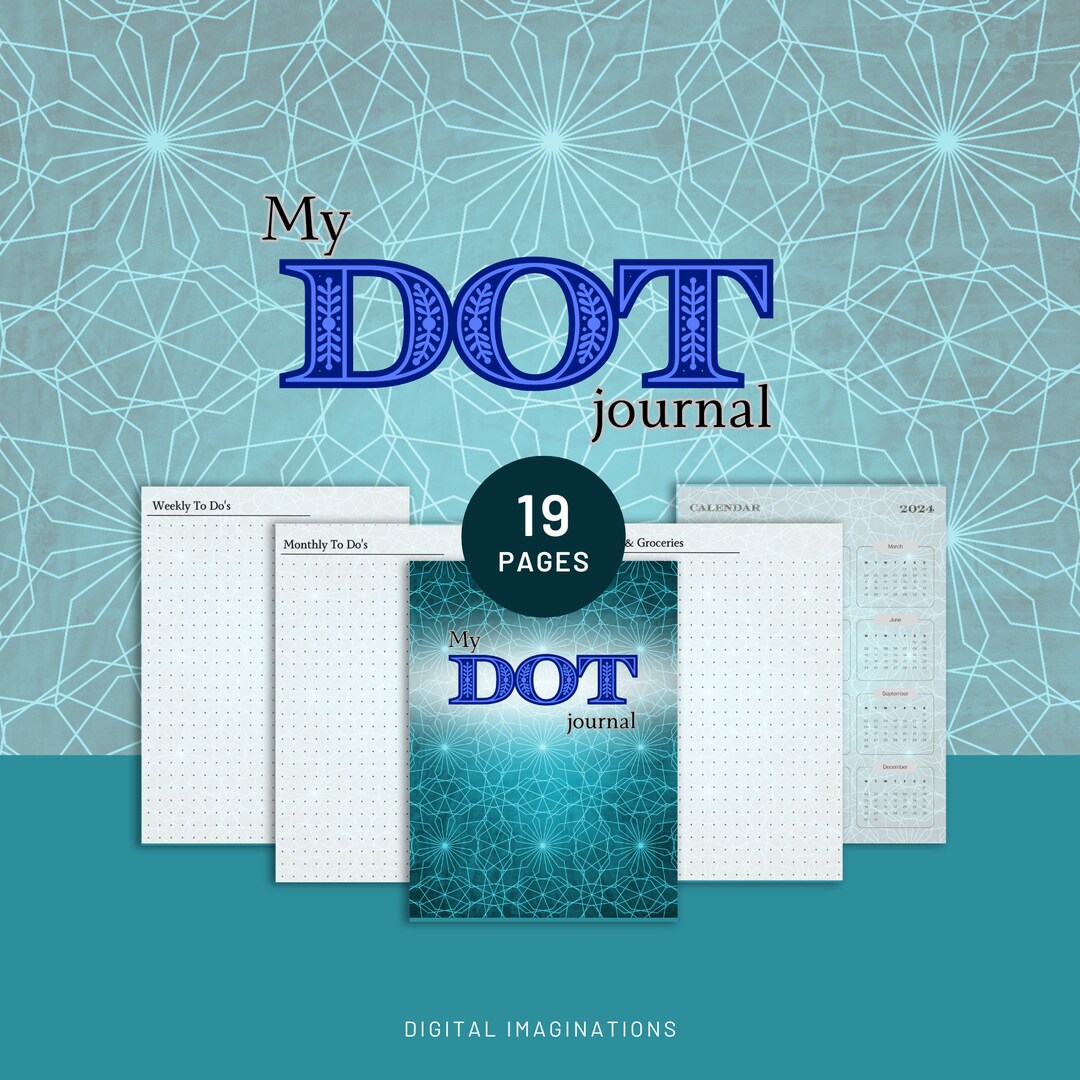 Dot Bullet Journal Printable Download Doodle Agenda Life Planner Lists ...