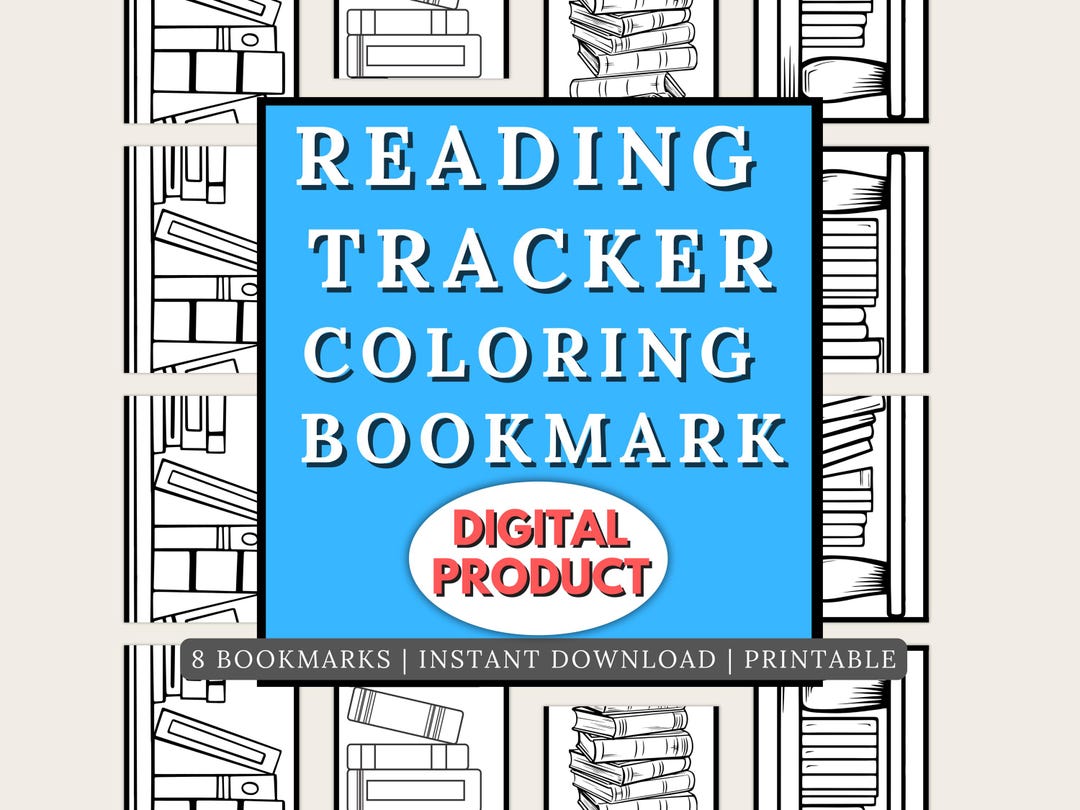 Book Tracker Coloring Bookmark | Printable Reading Habit Tracker | DIY ...