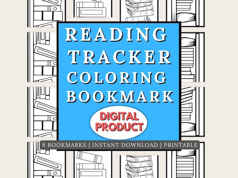 Book Tracker Coloring Bookmark | Printable Reading Habit Tracker | DIY ...