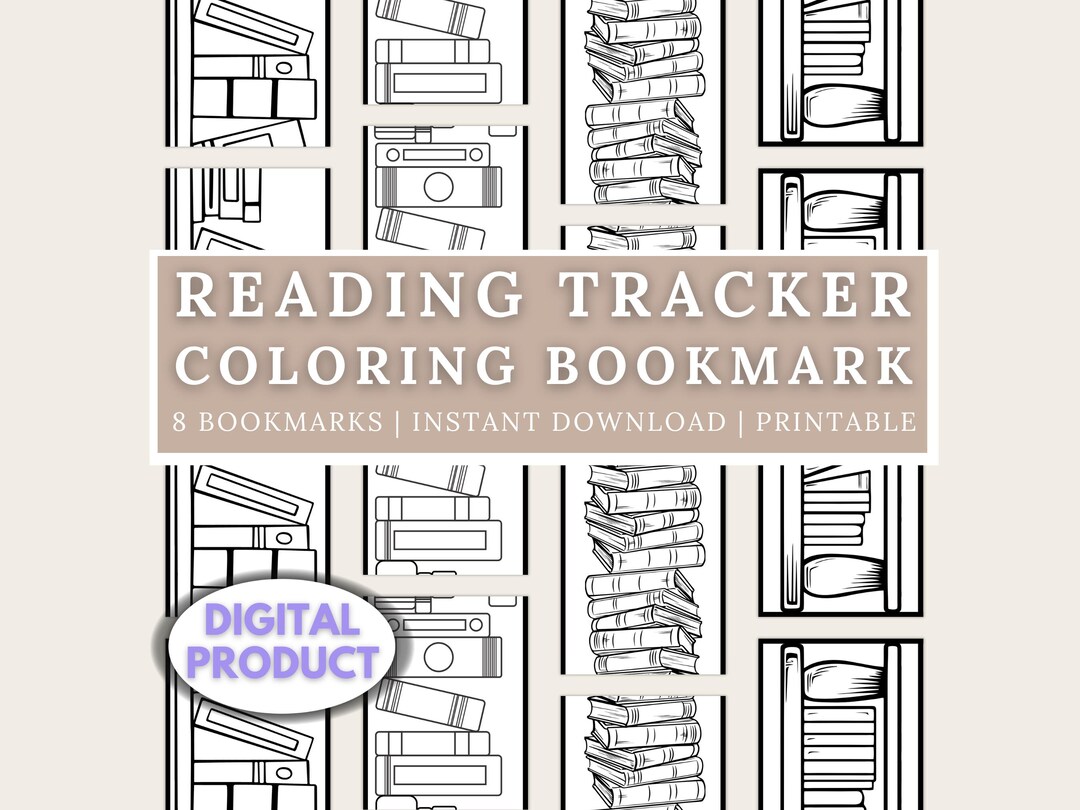 Printable Coloring Bookmarks | DIY Reading Habit Tracker | Booking ...