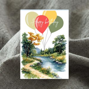 Printable Birthday Card – A4 Size – Easy to Print at Home – Instant ...