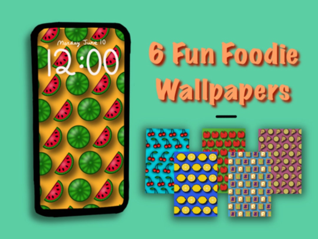 6 Fun Foodie Wallpapers for Iphone, Android, Samsung Pattern Food ...