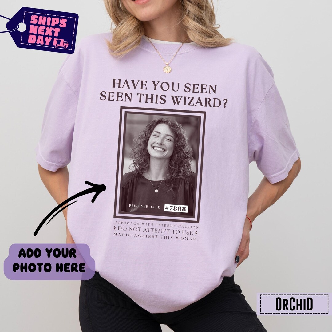 Have You Seen This Wizard Custom Photo Shirt, Vintage Wanted Wizard ...