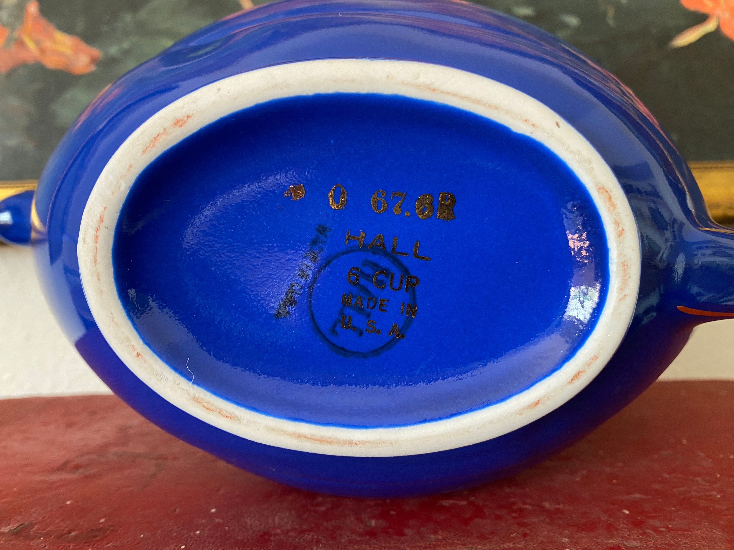 Vintage Hall Aladdin Genie Lamp-style Teapot Vintage Hall Cobalt ...