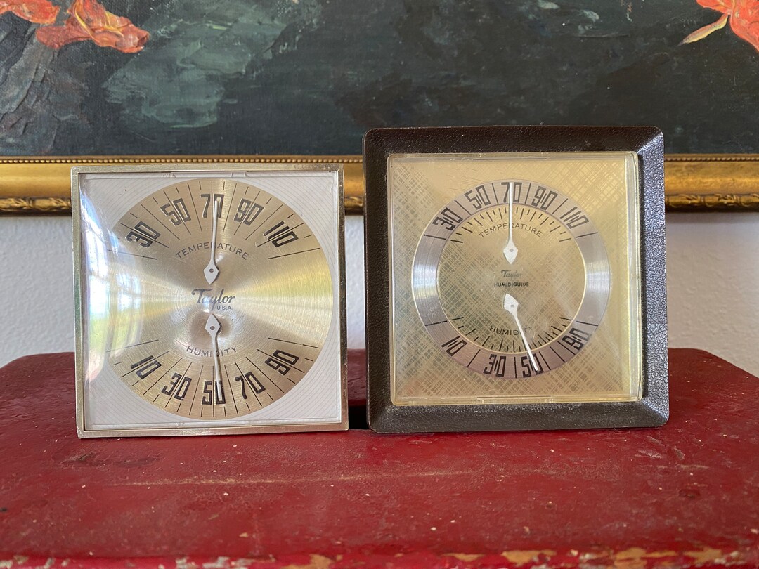 ONLINE AUCTION - 2 Vintage Taylor Temperature Humidity Gauges Vintage ...