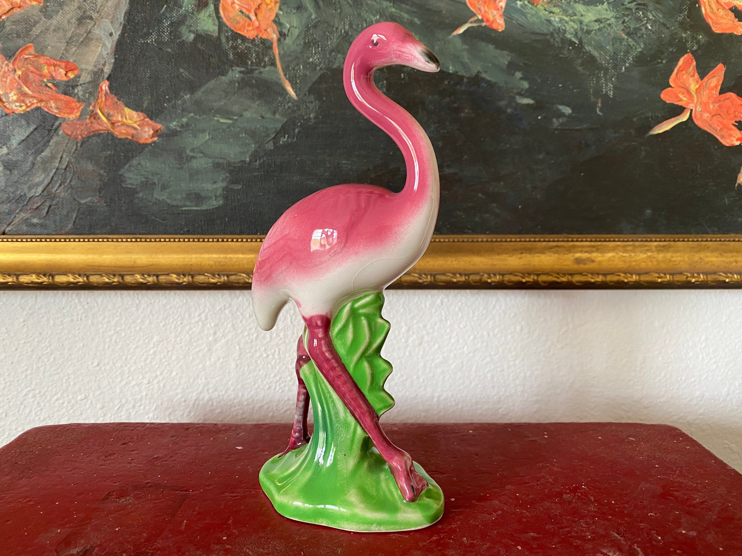 Vintage 40s-50s Pink Flamingo Figurine Vintage Art Deco Flamingo ...